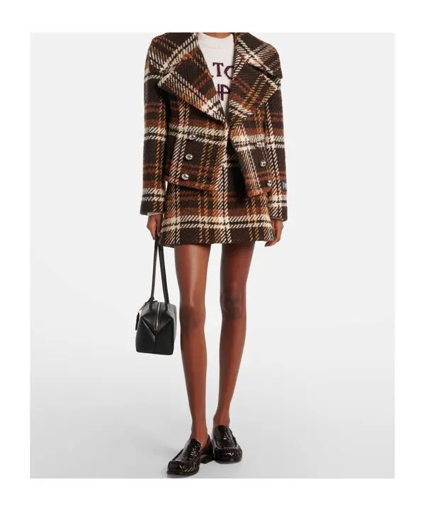 PATOU Plaid Mini Skirt