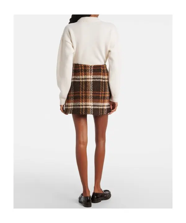 PATOU Plaid Mini Skirt