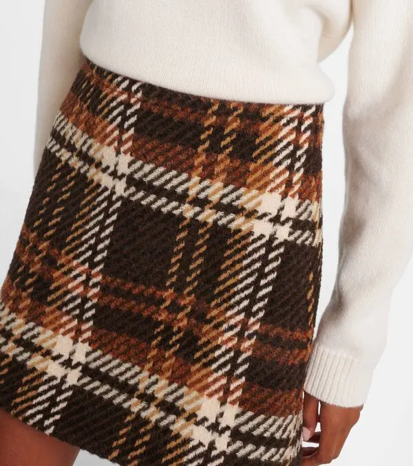 PATOU Plaid Mini Skirt