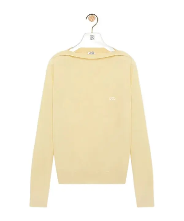 Loewe Sweater In Merino Wool - Nude