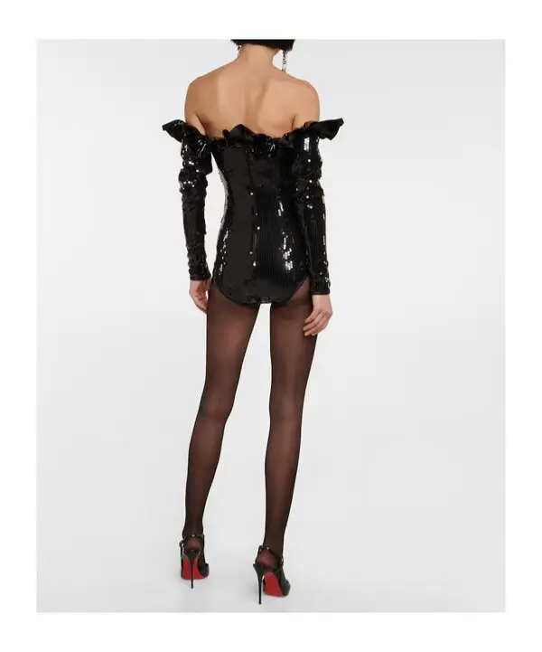 Alessandra Rich Sequined Bodysuit