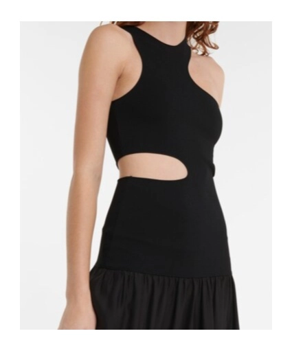 Stella McCartney Asymmetric Cutout Midi Dress