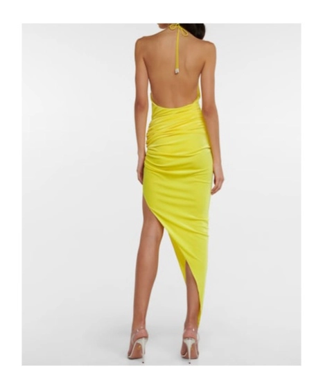 Alexandre Vauthier Ruched Halterneck Midi Dress