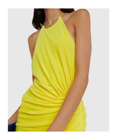 Alexandre Vauthier Ruched Halterneck Midi Dress