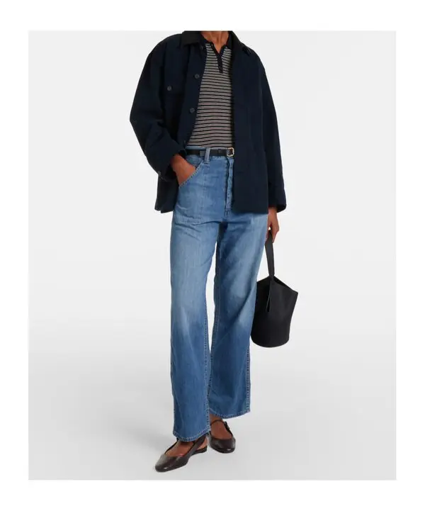 NILI LOTAN Wide Leg Jeans - Blue
