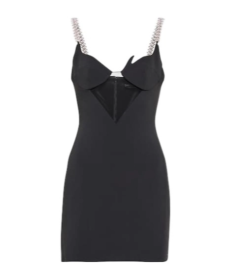 David Koma Mesh-panel Embellished Minidress - Green