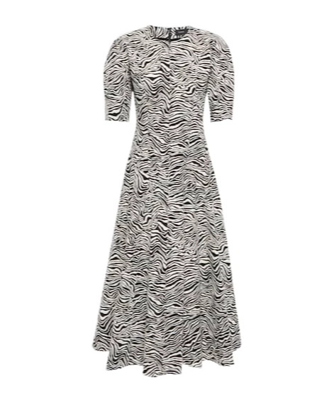 Proenza Schouler Zebra Jacquard Midi Dress