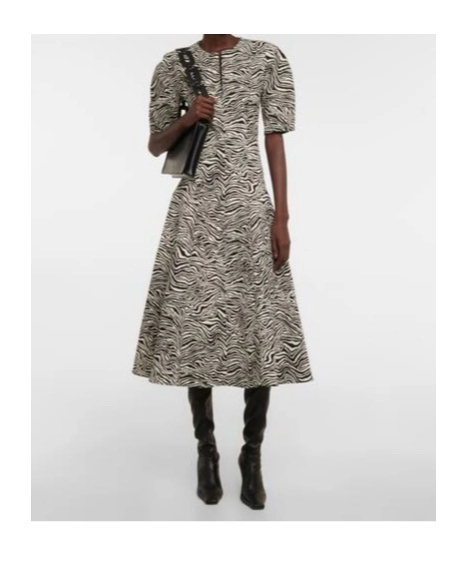 Proenza Schouler Zebra Jacquard Midi Dress