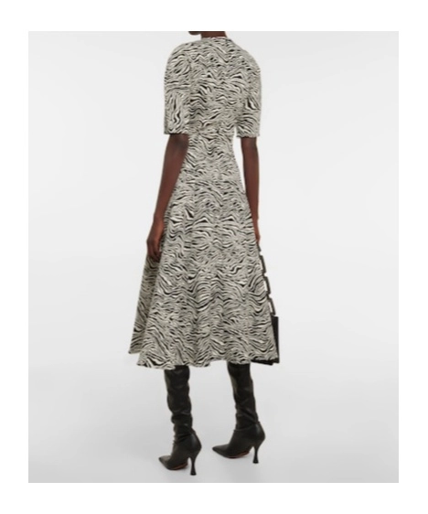 Proenza Schouler Zebra Jacquard Midi Dress