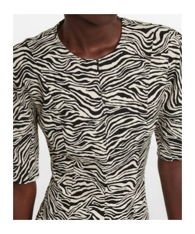 Proenza Schouler Zebra Jacquard Midi Dress
