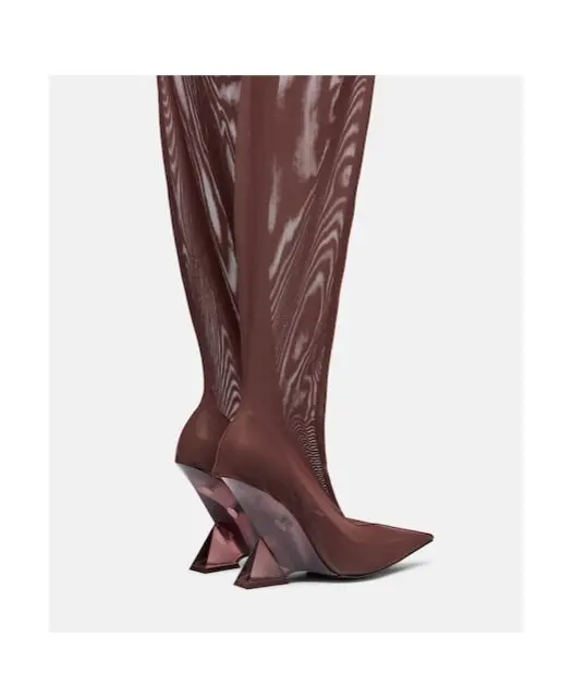 Attico Mesh Over-the-knee Boots