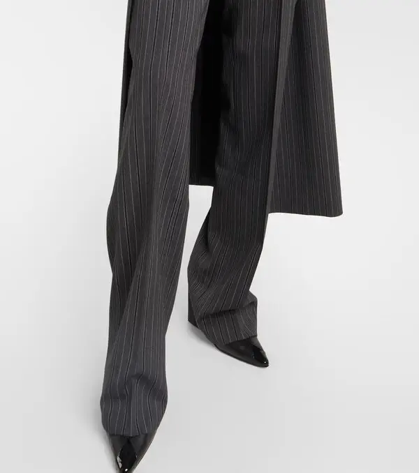 Alessandra Rich Pinstriped High-rise Straight Pants