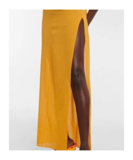 NENSI DOJAKA Cutout Halterneck Maxi Dress - Orange