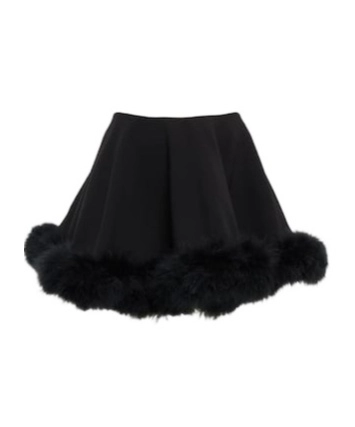 Magda Butrym Feather-trimmed Miniskirt