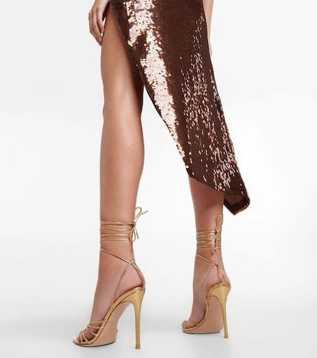 David Koma One-shoulder Sequined Midi Dress