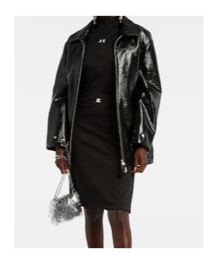 COURREGES Coated Cotton-blend Jacket