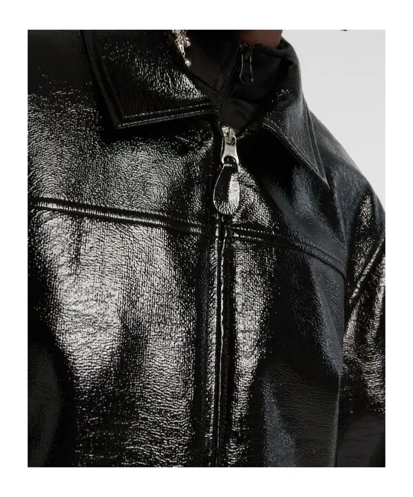 COURREGES Coated Cotton-blend Jacket