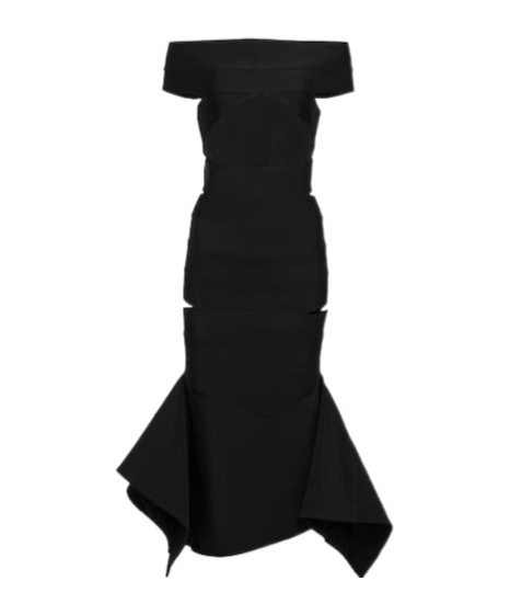 Alexandre Vauthier Off-shoulder Knit Midi Dress