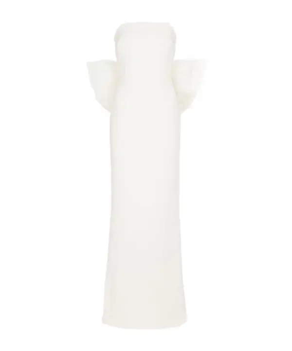 Rebecca Vallance Bridal Rosette Crêpe Gown - White
