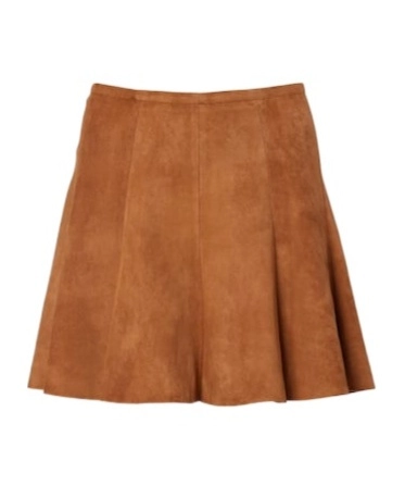 Stouls Mila Pleated Suede Miniskirt