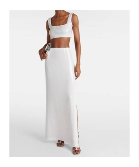 Galvan Bridal Beating Heart Sequined Maxi Skirt