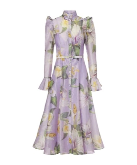 LEO Katrina Linen-blend Shirt Dress - Purple