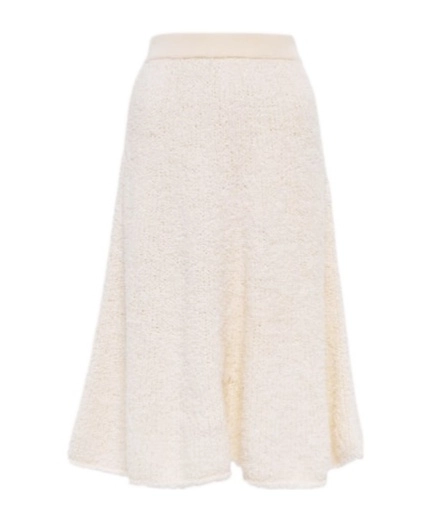 Proenza Schouler Frayed Cotton-blend Midi Skirt - Pink