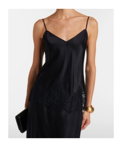 NILI LOTAN Nadine Lace-trimmed Silk Camisole