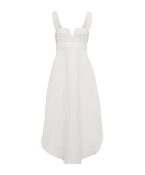 Stella McCartney Piped Asymmetric Midi Dress