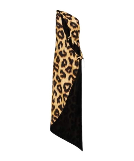 Attico Leopard-print Cutout Maxi Dress
