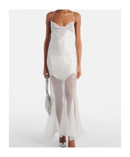Rabanne Embellished Sheer Gown