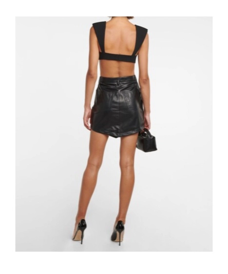 Alexandre Vauthier Leather Miniskirt