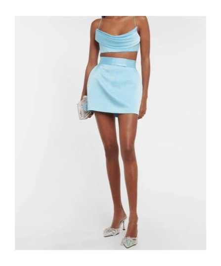 Alex Perry Carva Satin Crêpe Crop Top