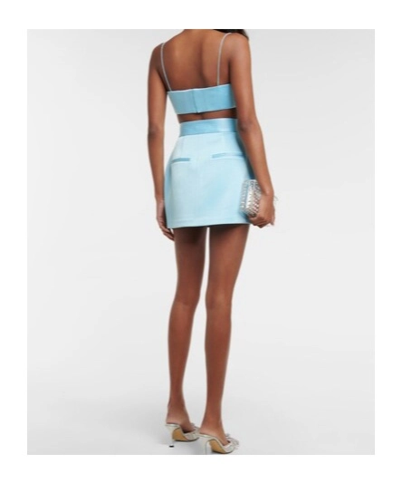 Alex Perry Carva Satin Crêpe Crop Top