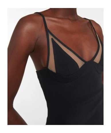 David Koma Mesh-paneled Gown