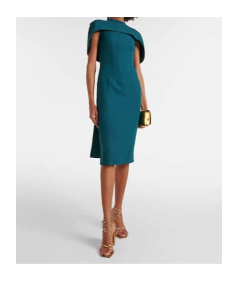 SAFIYAA LONDON Kalika Caped Midi Dress