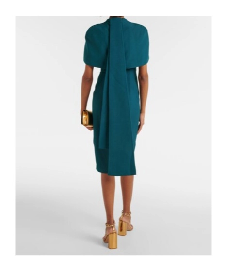 SAFIYAA LONDON Kalika Caped Midi Dress