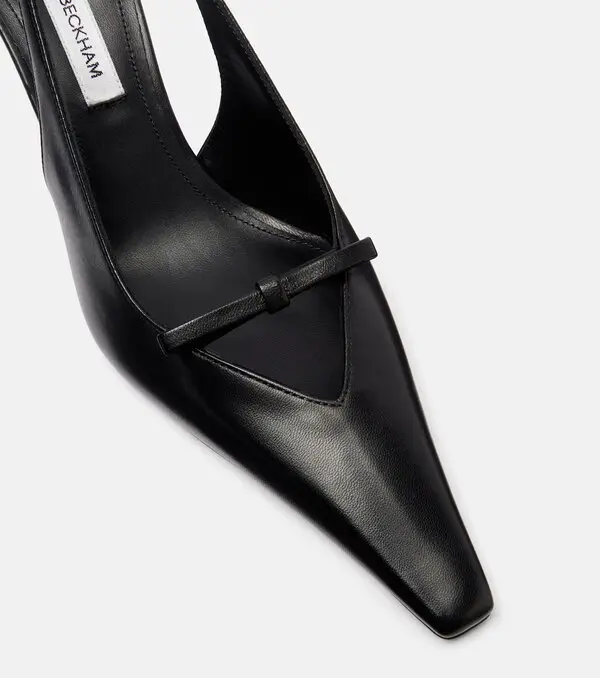 Victoria Beckham Slingback Leather High-heeled Sandals With Stiletto Heel