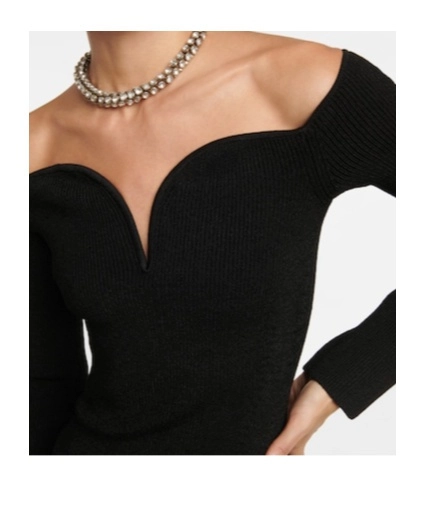 Galvan Grace Off-shoulder Midi Dress