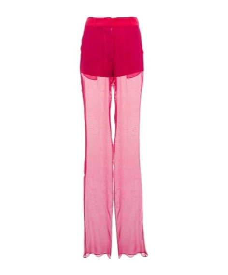 NENSI DOJAKA Mid-rise Wide-leg Silk Pants