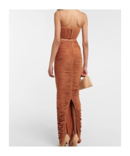 Alex Perry Hartley Ruched Maxi Skirt