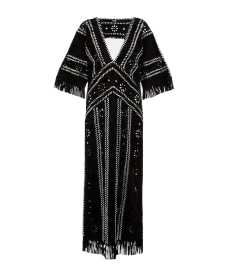 Dodo Bar Or Brett Suede Cutout Midi Dress