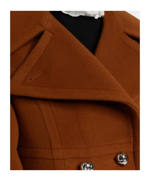 PATOU Cropped Double-breasted Casual Jacket