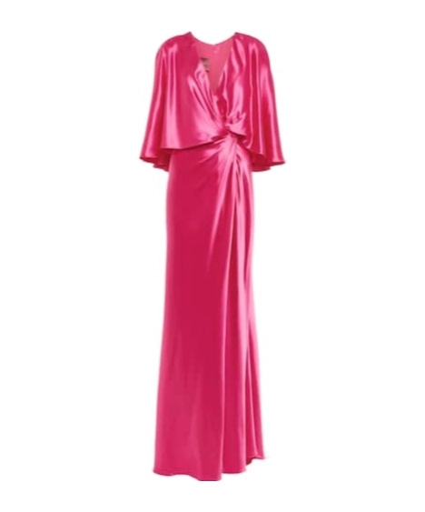 Monique Lhuillier Draped Satin Gown