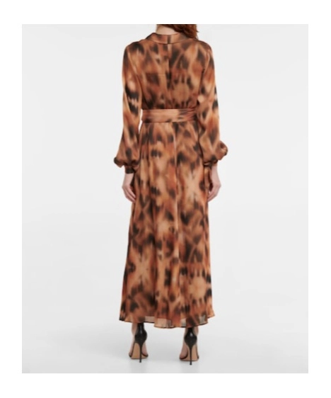 Galvan Cabana Leopard-print Wrap Dress