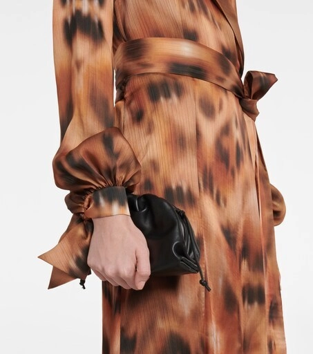 Galvan Cabana Leopard-print Wrap Dress