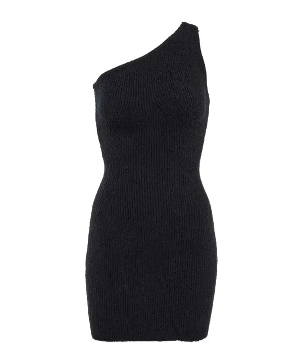 Wardrobe.NYC Ribbed One-shoulder Dress