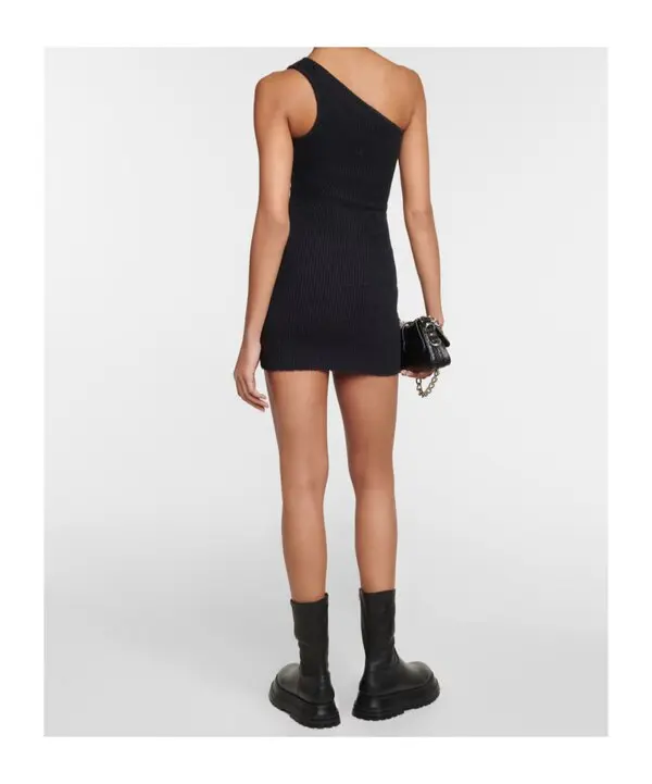 Wardrobe.NYC Ribbed One-shoulder Dress