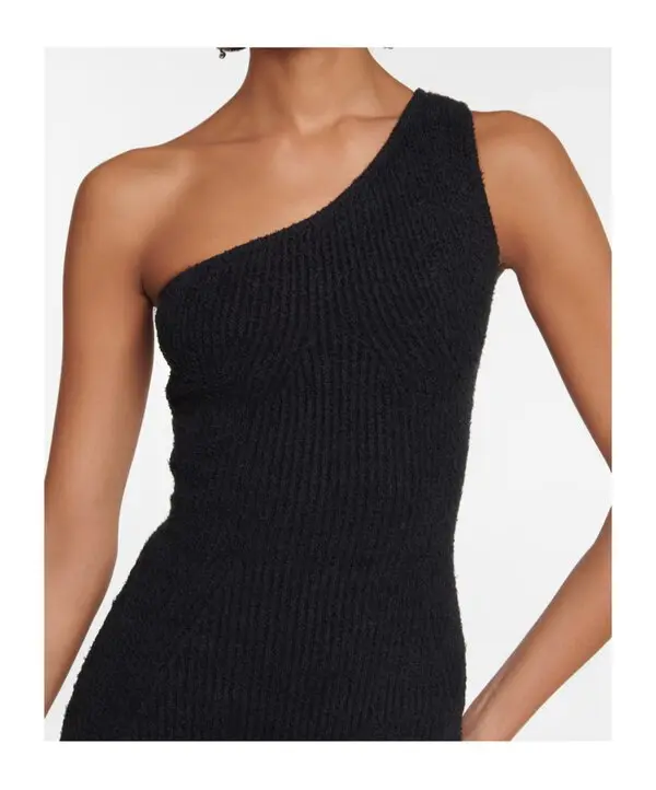 Wardrobe.NYC Ribbed One-shoulder Dress