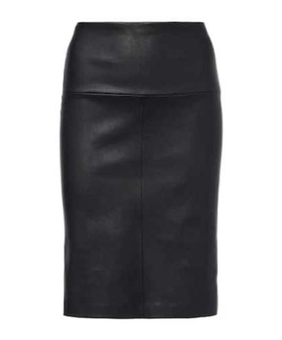 Stouls Gin Leather Midi Skirt